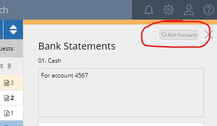 Marking a Request to Roll Forward – AuditDashboard Help Center