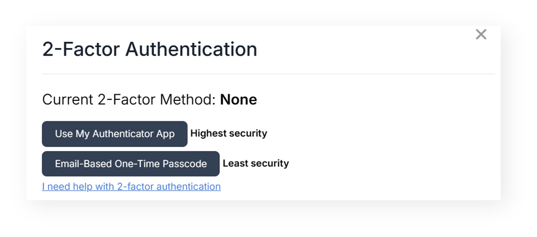 Set up 2-Factor Authentication – AuditDashboard Help Center